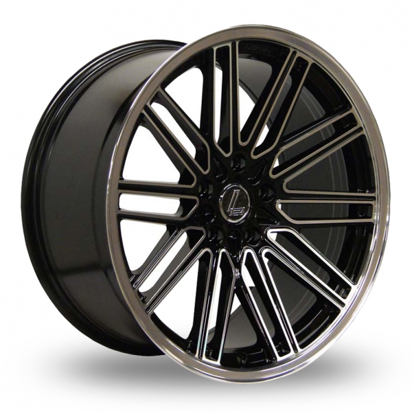 Lenso OP7 Black Polished 18" Wider Rear Alloy Wheels - Wheelbase