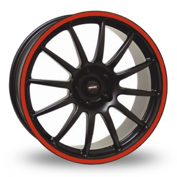 Team Dynamics Pro Race 1 5 Black Red 15" Alloy Wheels - Wheelbase