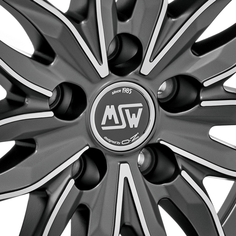 MSW (by OZ) 24 Gun Metal Polished 17" Alloy Wheels - Wheelbase
