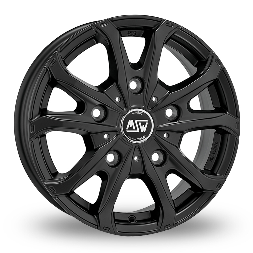 MSW (by OZ) 48 Van (Special Offer) Matt Black 16" Alloy Wheels - Wheelbase
