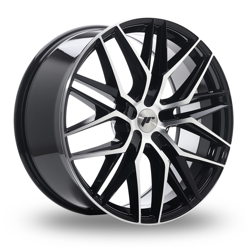 Japan Racing JR28 (9x22) (Custom Fitment) Gloss Black Machined Face 22 ...