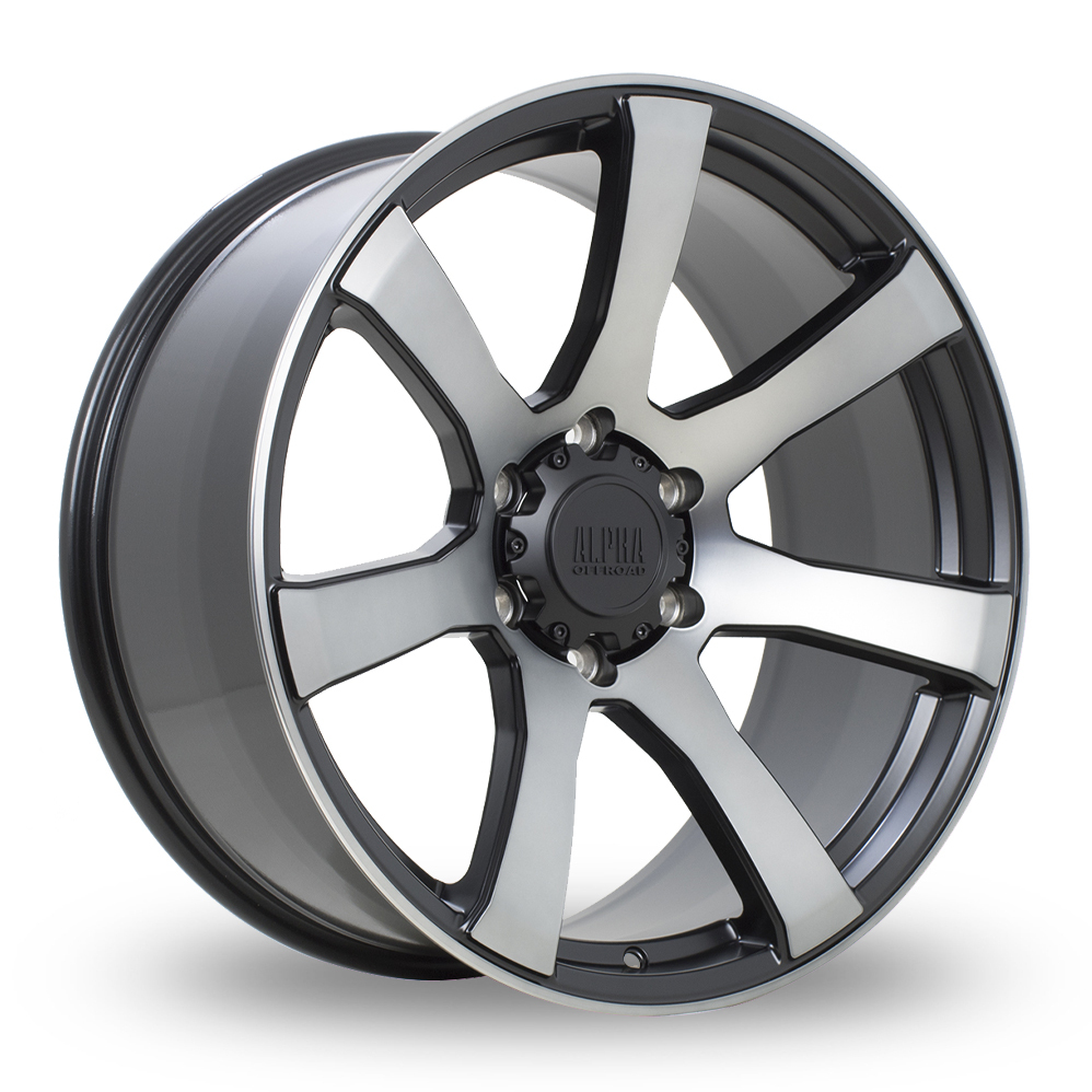 Alpha Offroad Riot Matt Black Polished 20" Alloy Wheels - Wheelbase