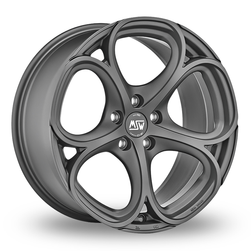 MSW (by OZ) 82 Matt Gun Metal 18" Wider Rear Alloy Wheels - Wheelbase