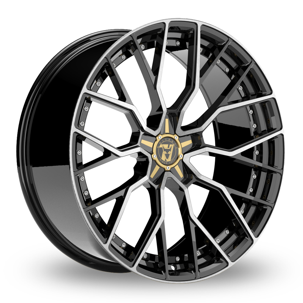 Wolfrace Munich GTR Gloss Black Polished 20" Wider Rear Alloy Wheels ...