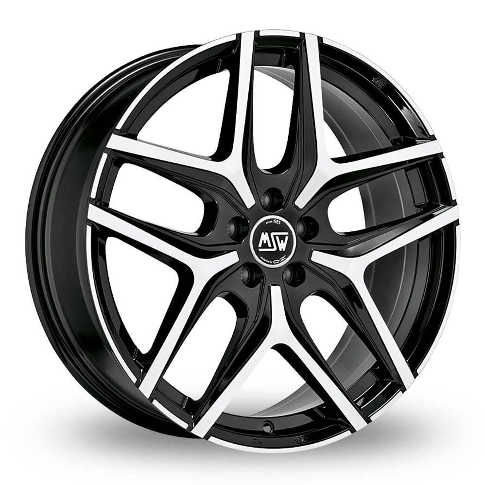 Buy 19" Wider Rear MSW (by OZ) 40 Black Polished Alloy Wheels - Wheelbase