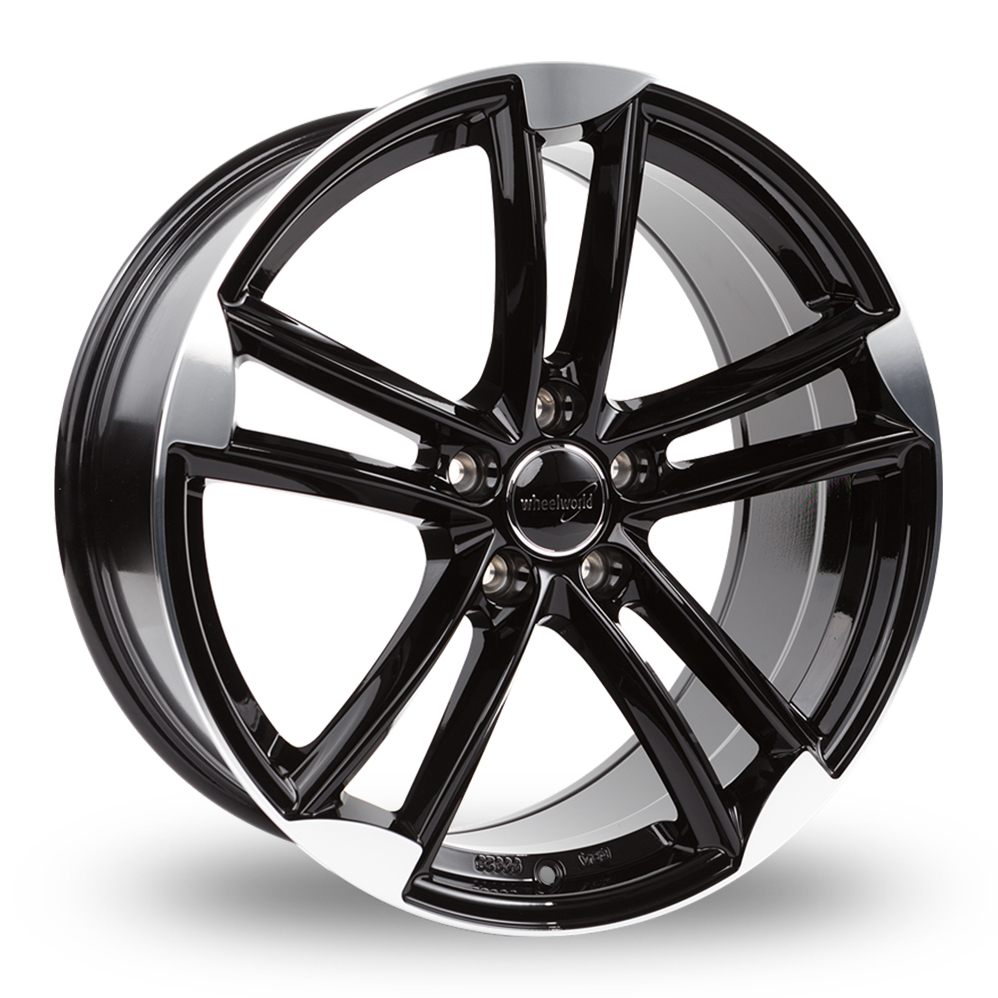 Buy 21" Wheelworld WH27 Black Polished Alloy Wheels - Wheelbase