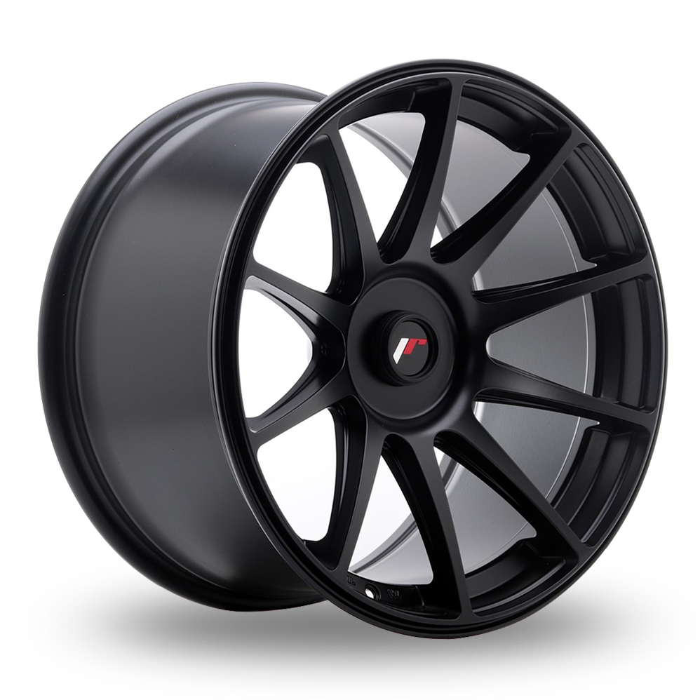 Japan Racing JR11 (Wider Rear) (Custom Fitment) Flat Black 18" Wider Rear Alloy Wheels - Wheelbase