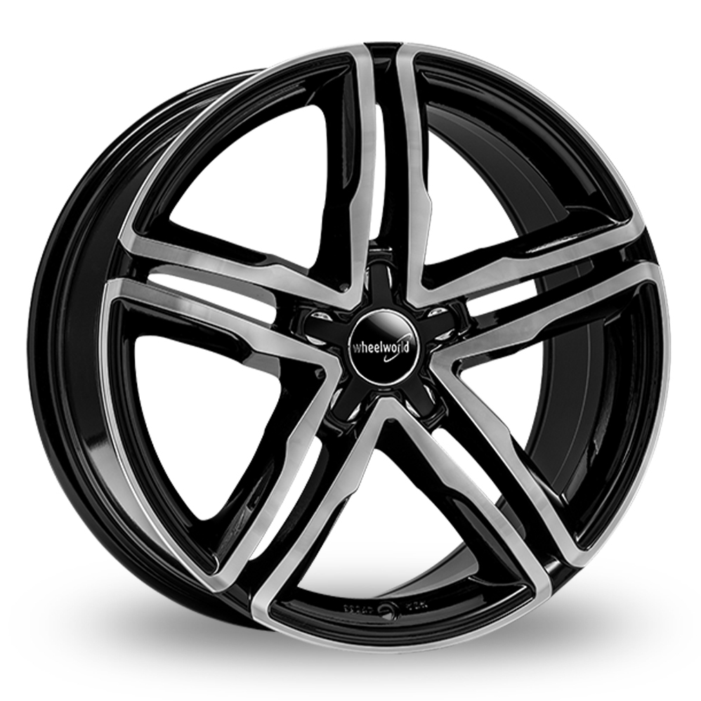 Wheelworld WH11 Big Cap Black Polished 19" Alloy Wheels - Wheelbase