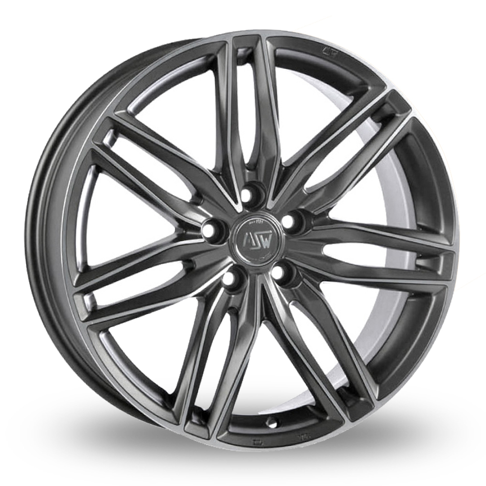 MSW (by OZ) 24 Gun Metal Polished 17" Alloy Wheels - Wheelbase