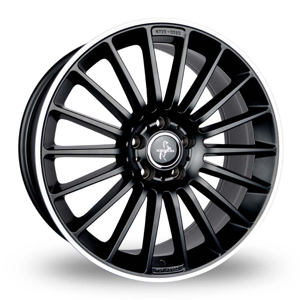 Keskin Tuning KT15 Matt Black Lip Polished 20" Alloy Wheels - Wheelbase