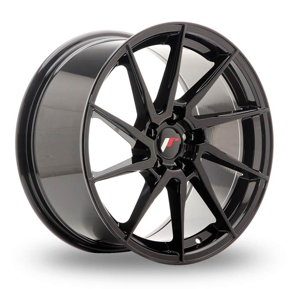 Japan Racing JR36 (Wider Rear) Gloss Black 18" Wider Rear Alloy Wheels ...