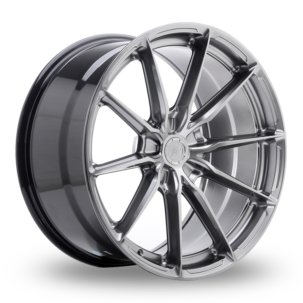 Japan Racing JR37 (Wider Rear) (Custom Fitment) Hyper Black 20" Wider ...