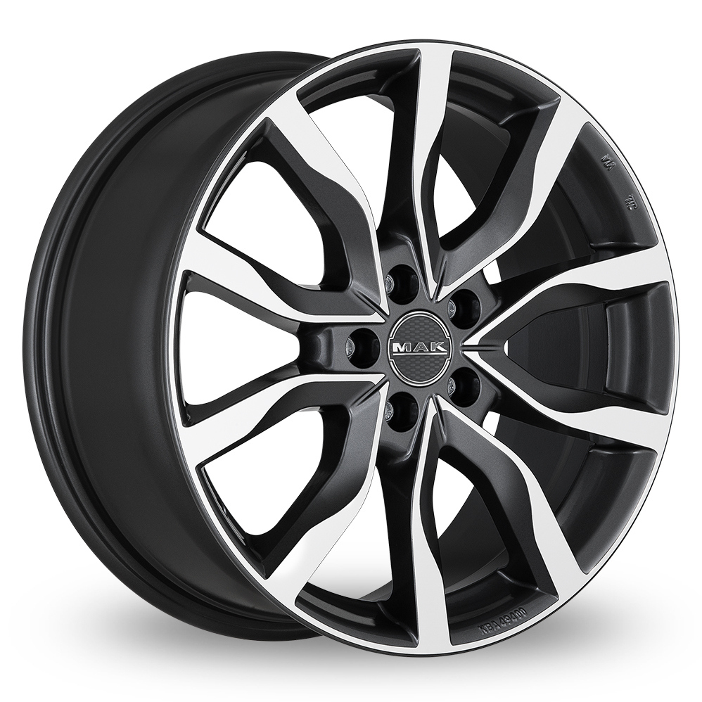 MAK Highlands Gun Metal Mirror Face 19" Wider Rear Alloy Wheels - Wheelbase