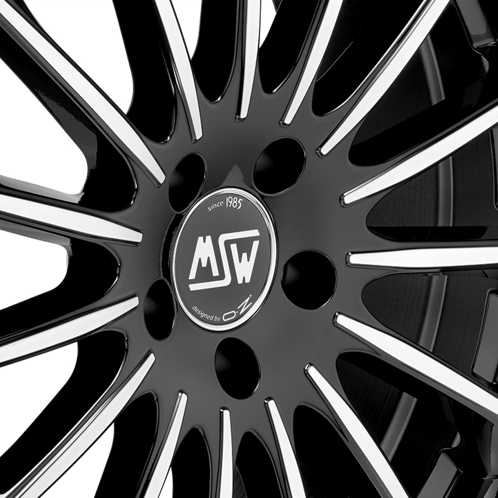 Buy 20" MSW (by OZ) 30 Gloss Black Polished Face Alloy Wheels - Wheelbase