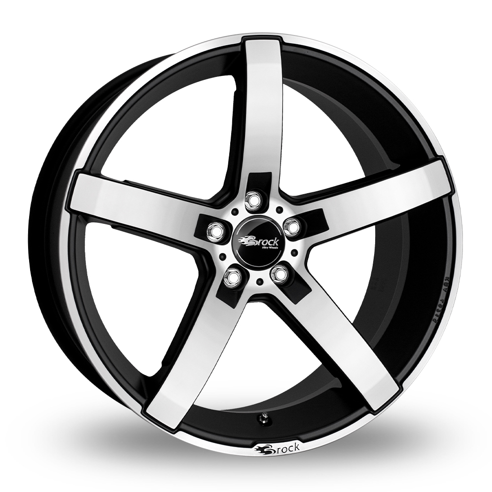 Brock B35 Matt Black Polished 19" Alloy Wheels - Wheelbase