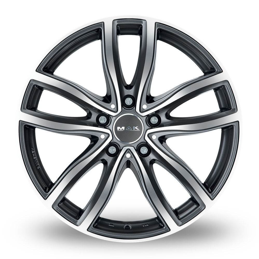 MAK Fahr Gun Metal Mirror Face 20" Wider Rear Alloy Wheels - Wheelbase
