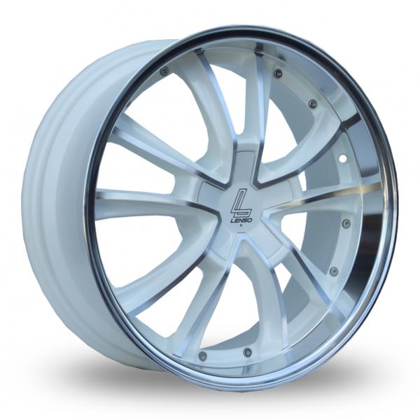 Lenso ES7 White Polished 20" Alloy Wheels - Wheelbase