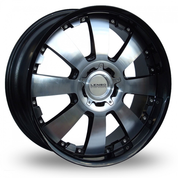 Lenso Concerto BKO Black Polished 24" Alloy Wheels - Wheelbase