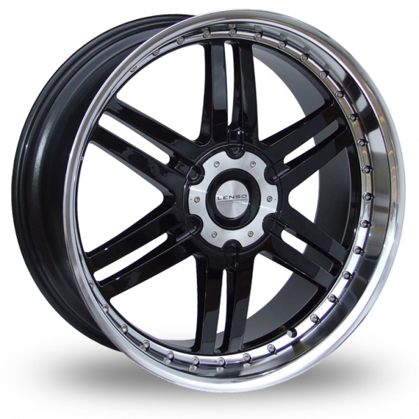 Lenso DF1 Black Polished 20" Alloy Wheels - Wheelbase
