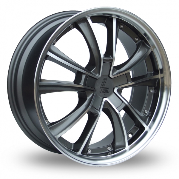 Lenso ES7 Gun Metal Polished 18" Alloy Wheels - Wheelbase