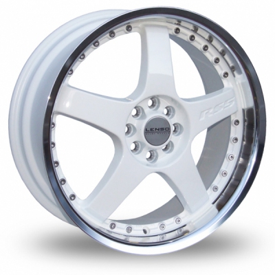 Lenso RS5 White Polished 15" Alloy Wheels - Wheelbase