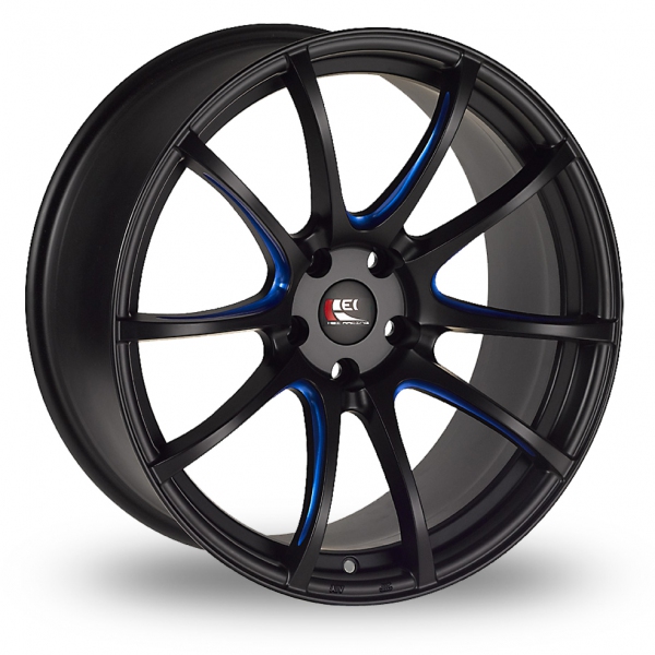 Kei Racing Evo Black Blue 18" Alloy Wheels - Wheelbase