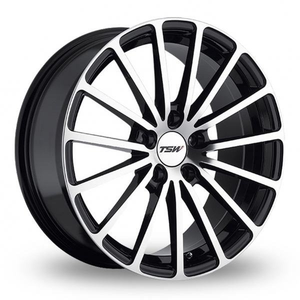 TSW Asan Black Polished 16" Alloy Wheels - Wheelbase