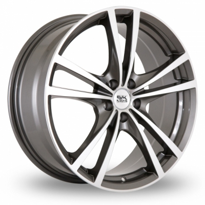 BK Racing 182 Gun Metal Polished 18" Alloy Wheels - Wheelbase