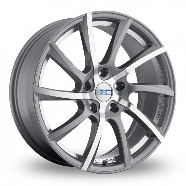Konig Turn One Titanium 16" Alloy Wheels - Wheelbase