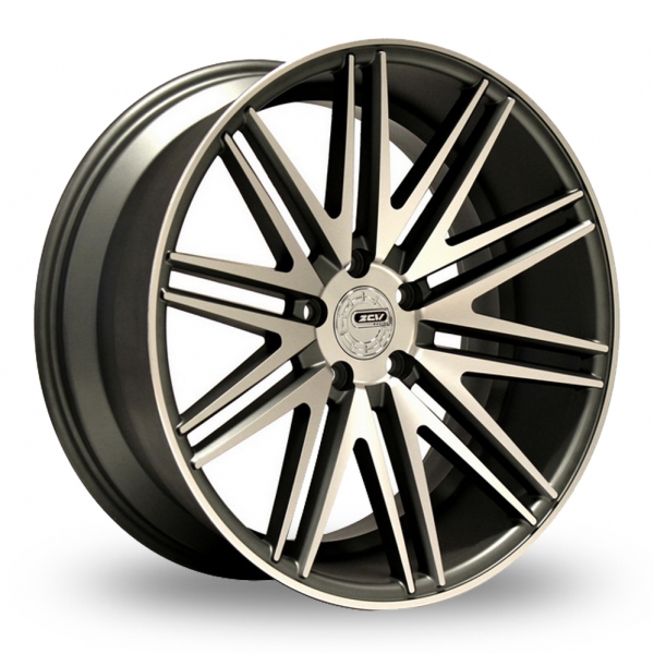 ZCW V10 5x112 Wider Rear Gun Metal Polished 19" Wider Rear Alloy Wheels ...